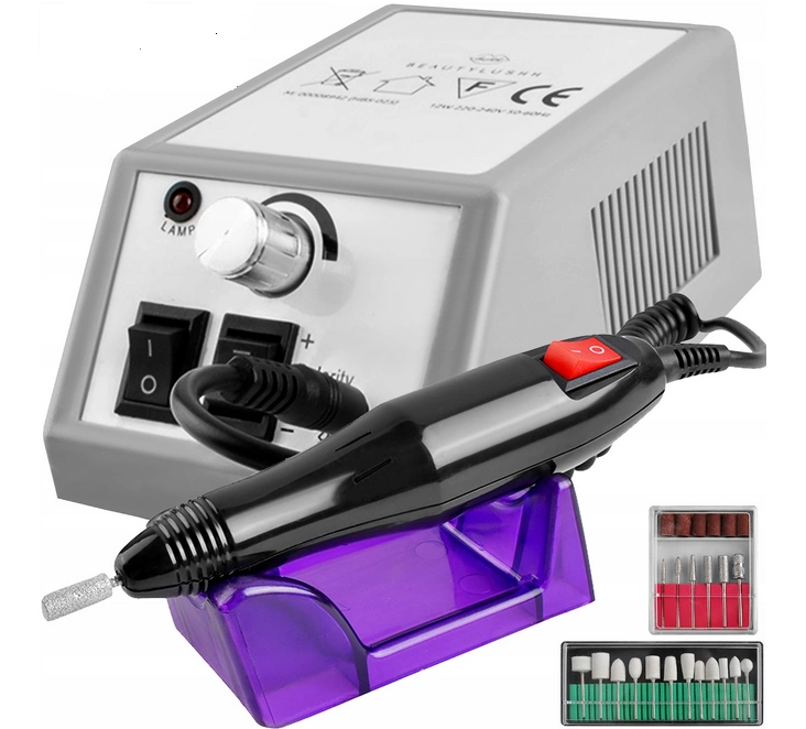 Professional nail milling machine Beautylushh + cutters 18 pcs.